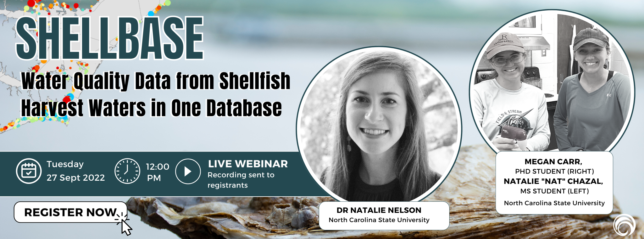 Webinar | ShellBase: Water Quality Data from Shellfish Harvest Waters in One Database - SECOORA